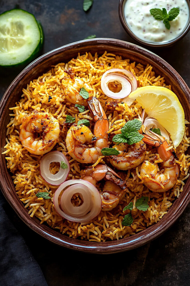 Authentic Prawn Biryani Recipe | Dum Style Perfection