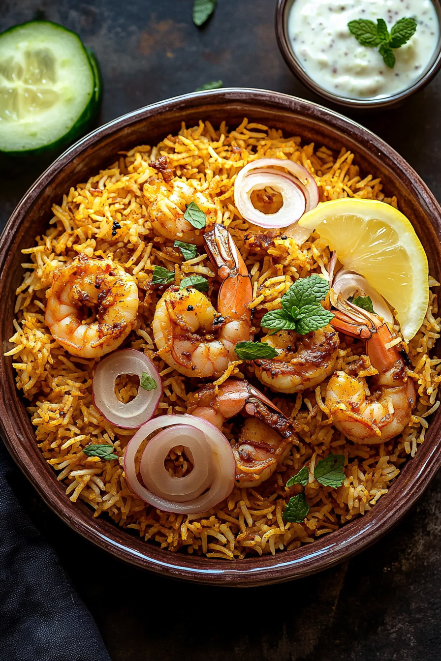 Authentic Prawn Biryani Recipe | Dum Style Perfection