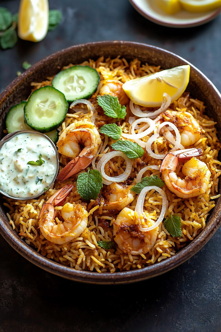 Authentic Prawn Biryani Recipe | Dum Style Perfection