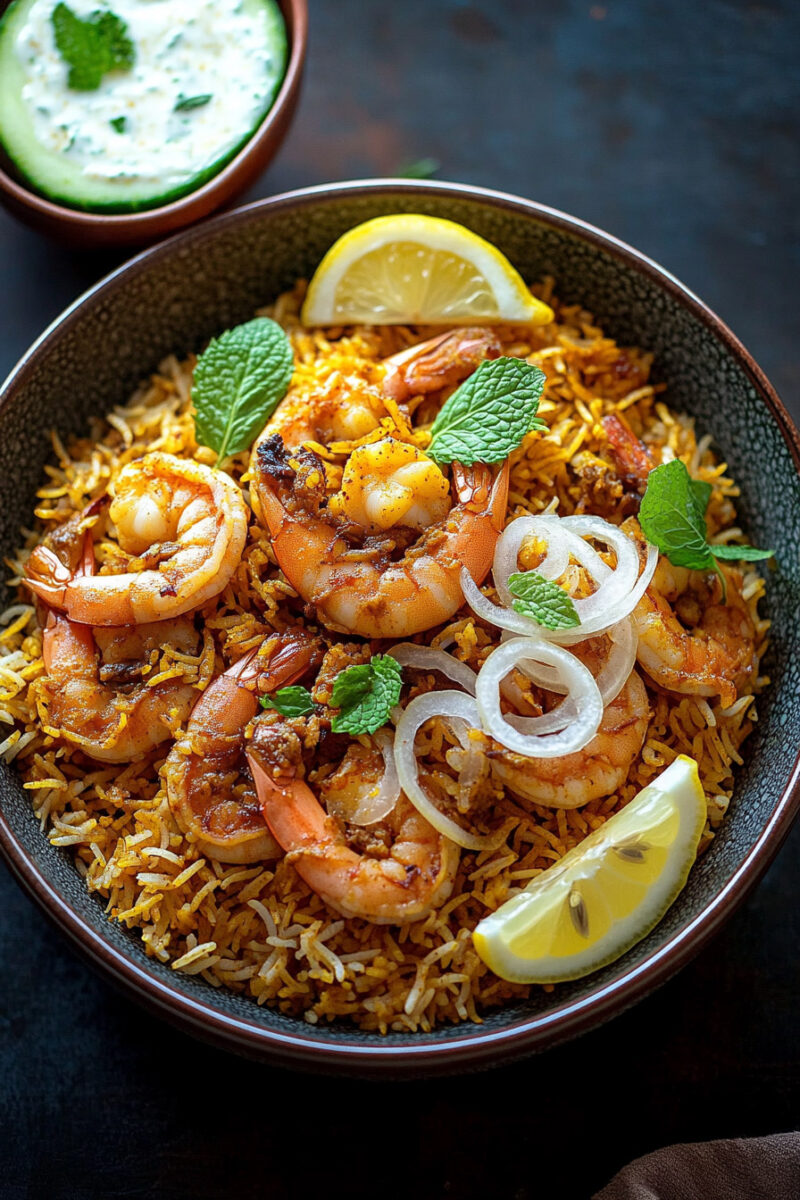 Authentic Prawn Biryani Recipe | Dum Style Perfection