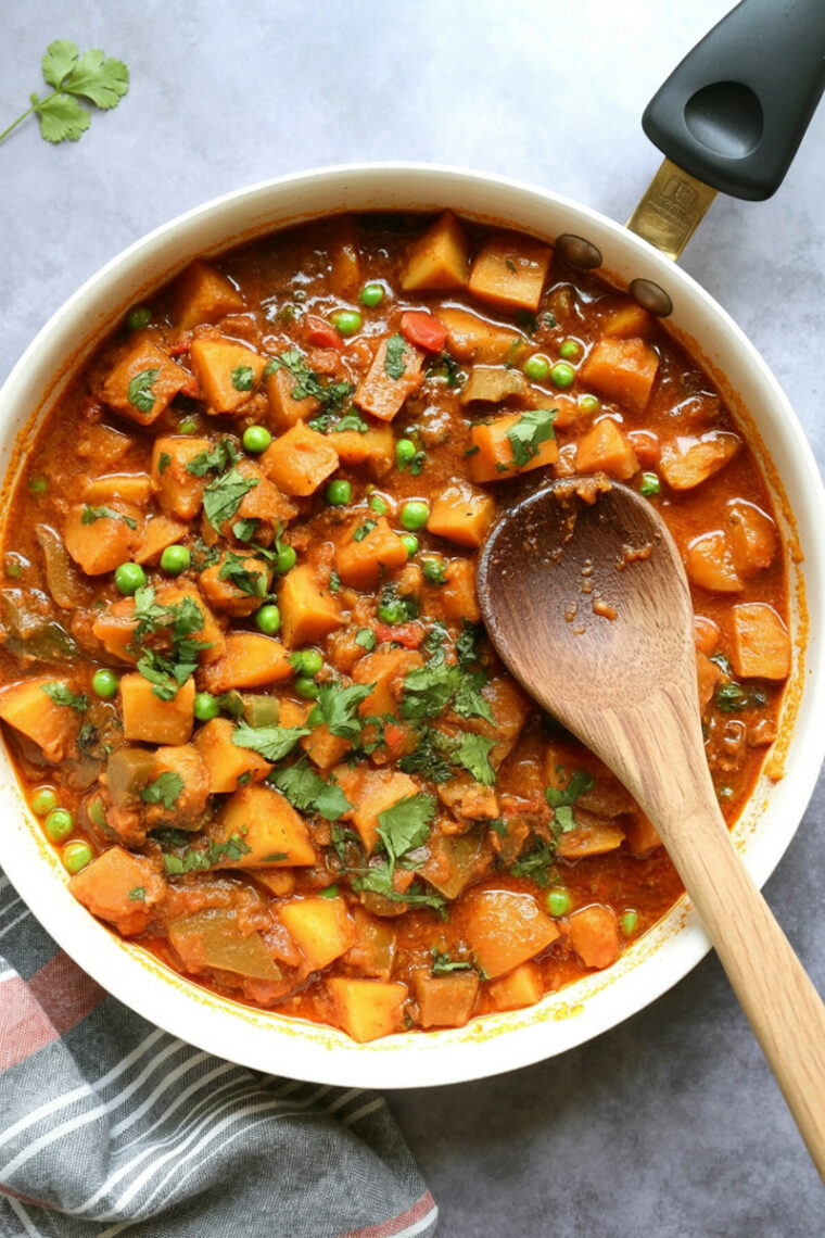 Simple Potato & Pea Curry (Aloo Matar)