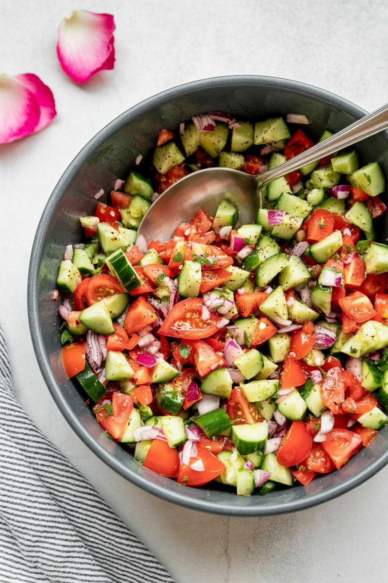 Authentic Kachumber: Indian Cucumber Salad